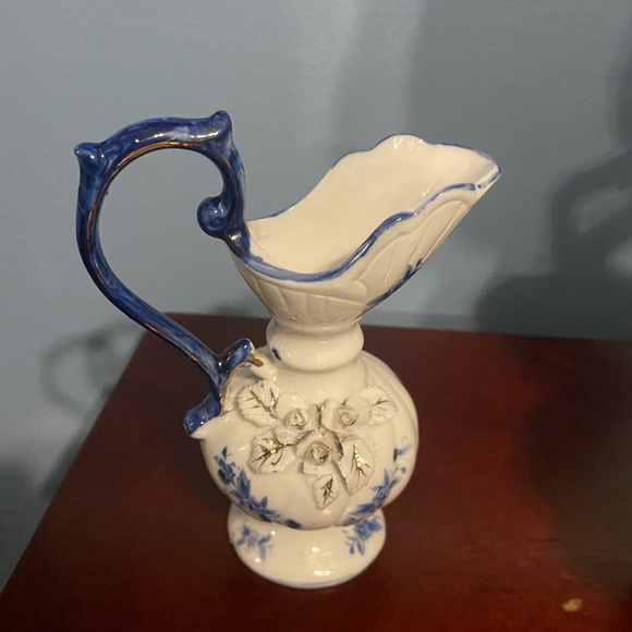 Source Unknown | Other | Porcelain Blue And White Small Pitcher With ...